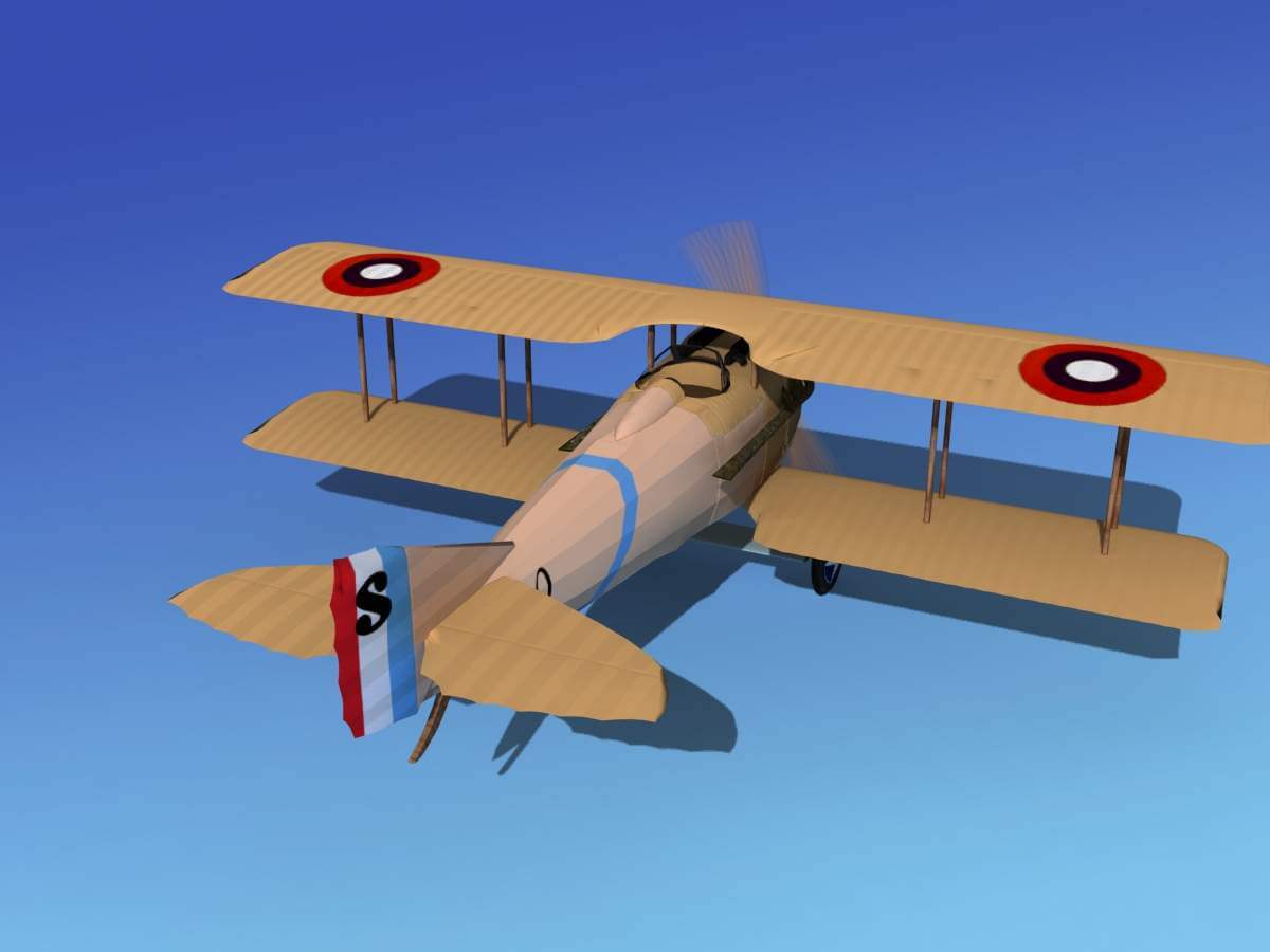 SPAD VII V02 - 3D Model by Dreamscape Studios