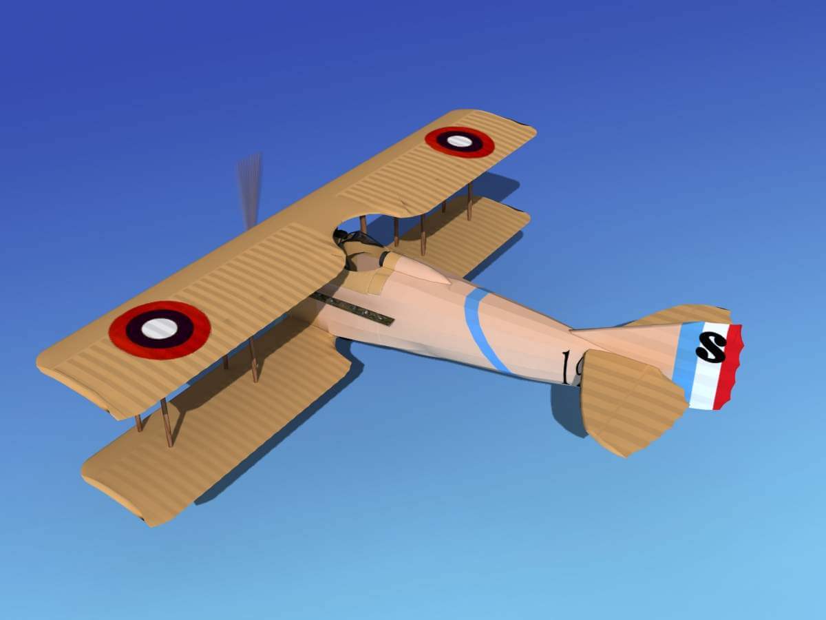 SPAD VII V02 - 3D Model by Dreamscape Studios