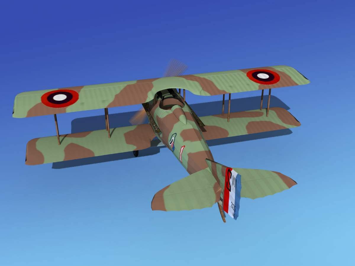 SPAD VII V04 - 3D Model by Dreamscape Studios