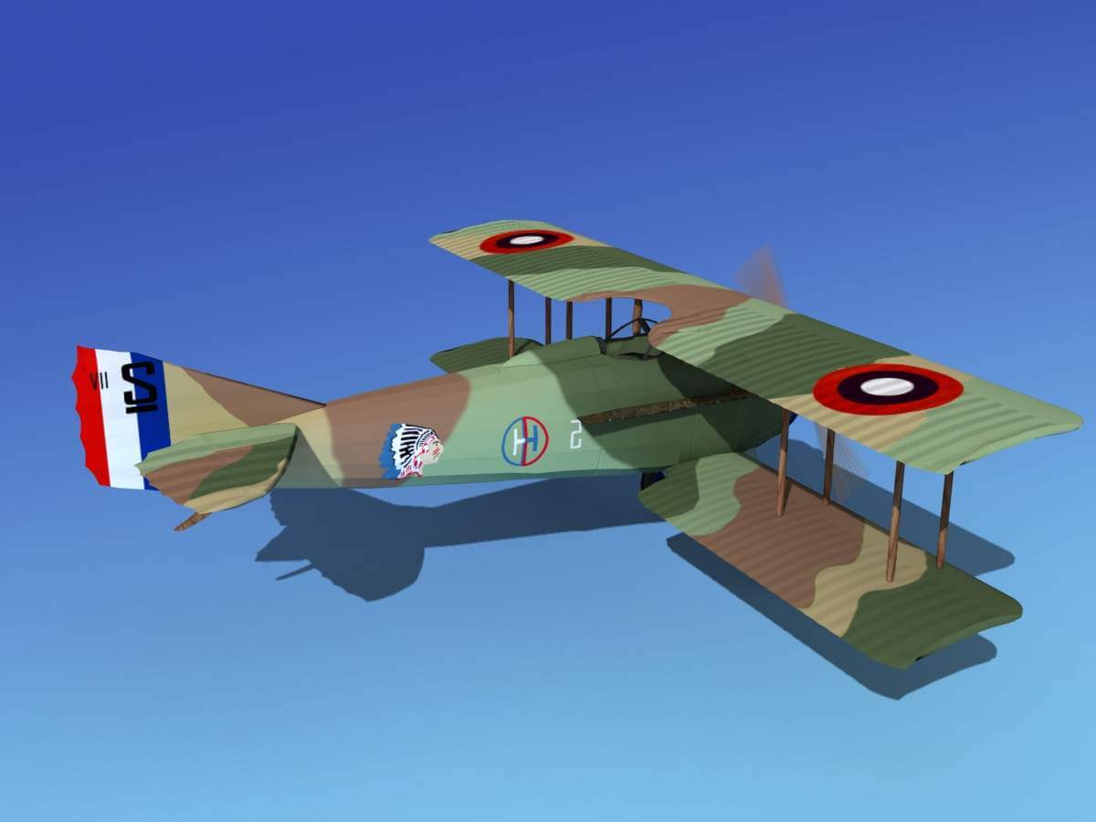 SPAD VII V05 - 3D Model by Dreamscape Studios