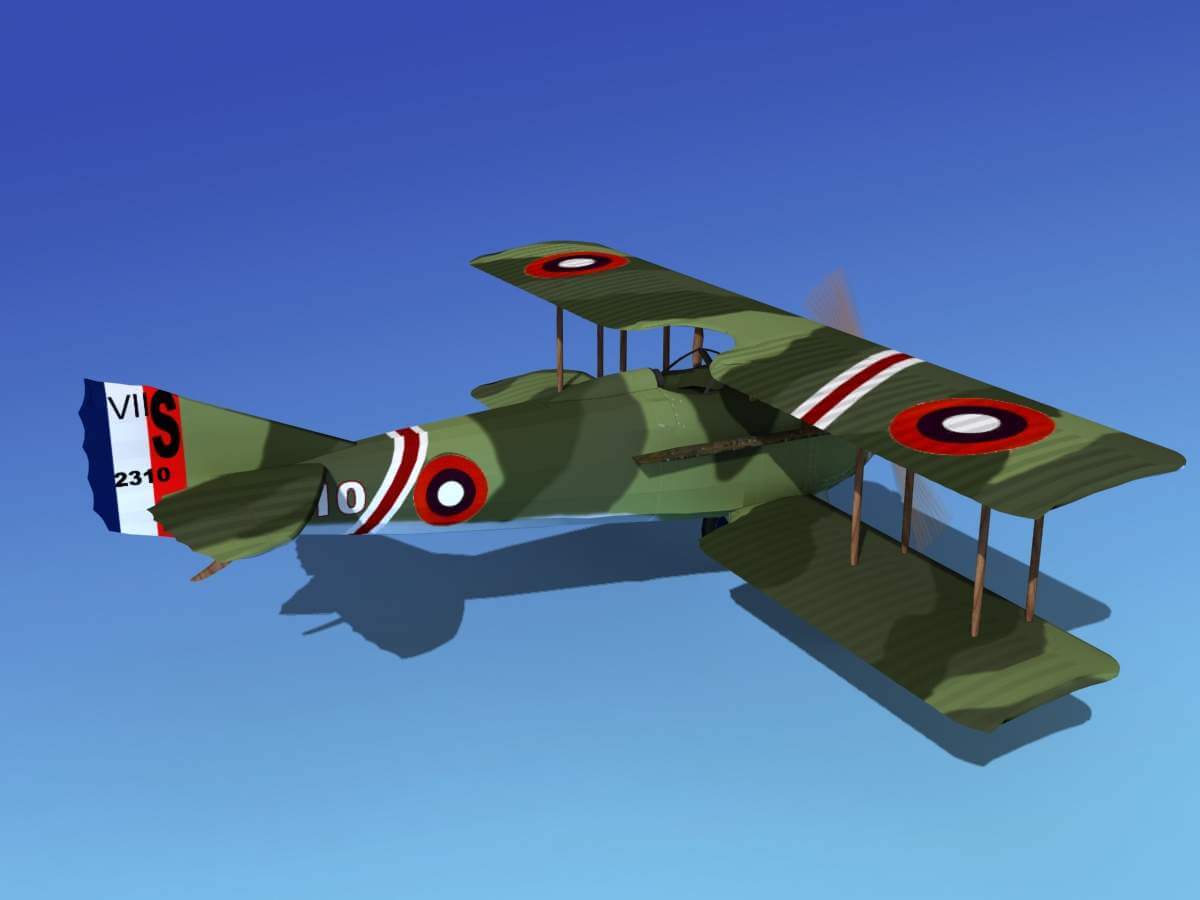 SPAD VII V06 - 3D Model by Dreamscape Studios