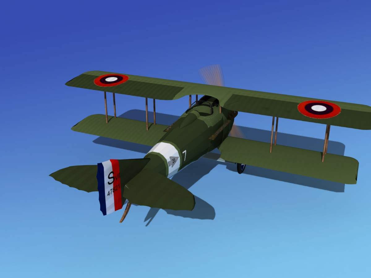 SPAD VII V08 - 3D Model by Dreamscape Studios