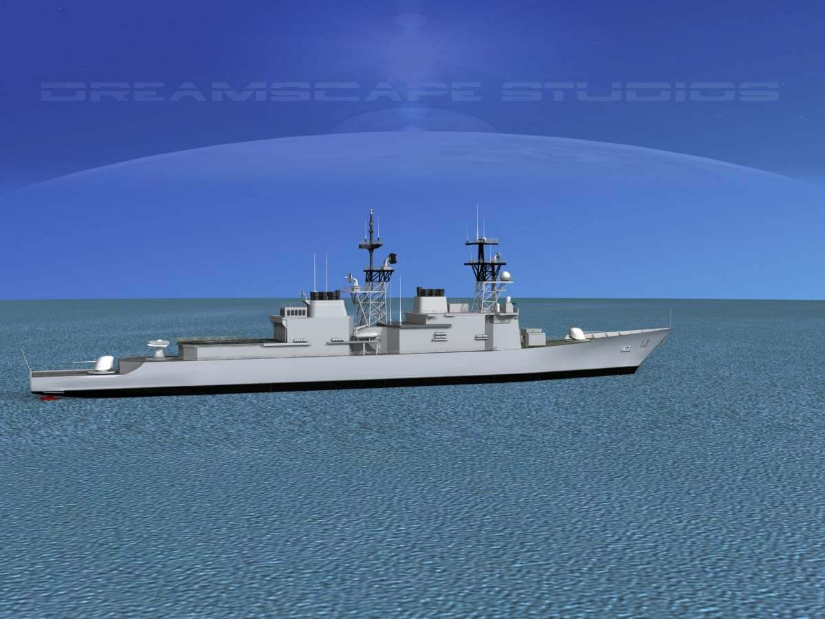 Spruance Class DD963 USS Spruance - 3D Model by Dreamscape Studios
