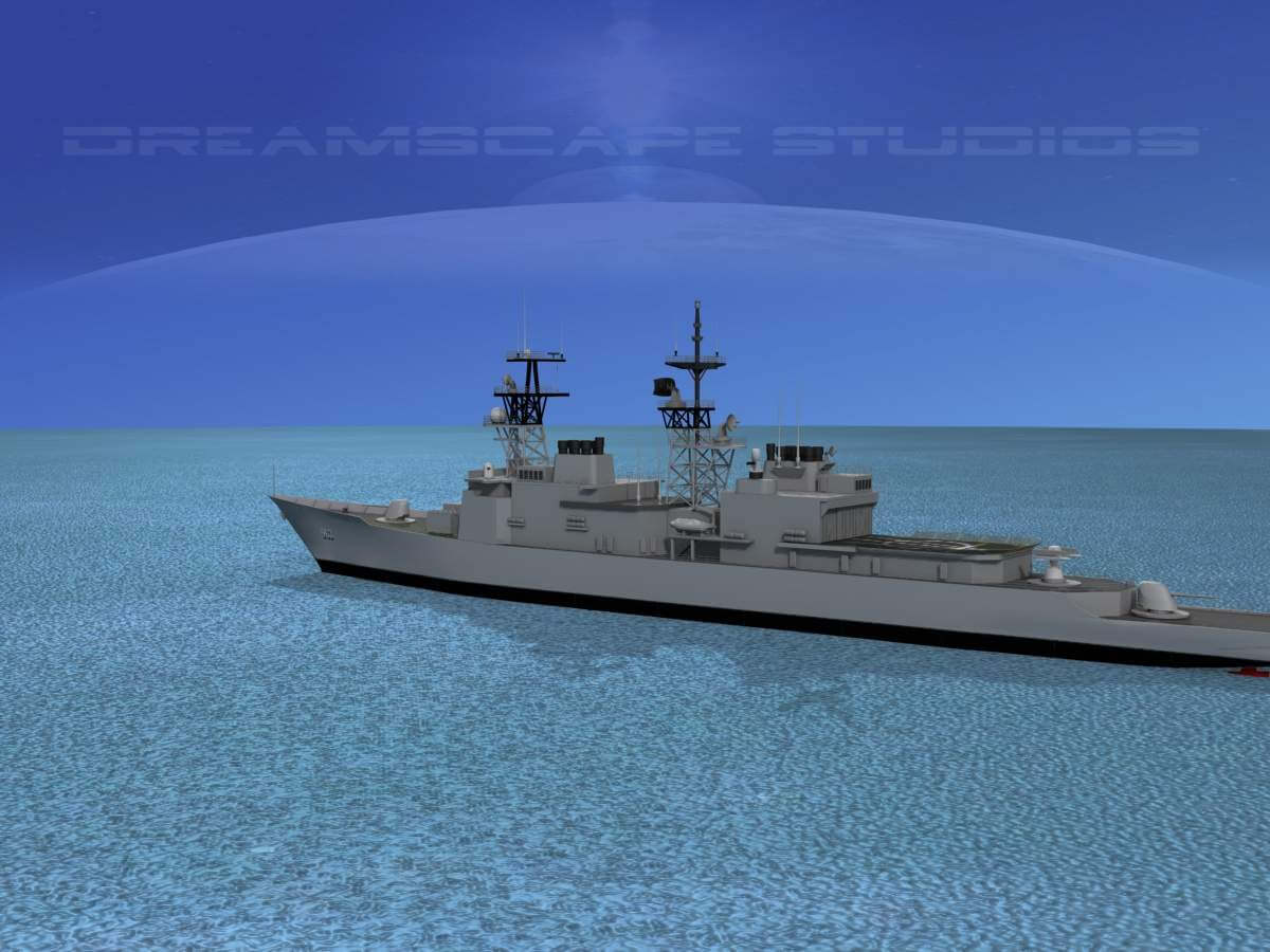 Spruance Class DD963 USS Spruance - 3D Model by Dreamscape Studios