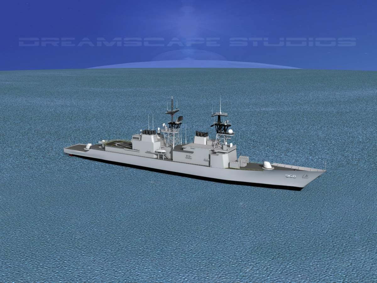 Spruance Class DD968 Author W. Radford - 3D Model by Dreamscape Studios