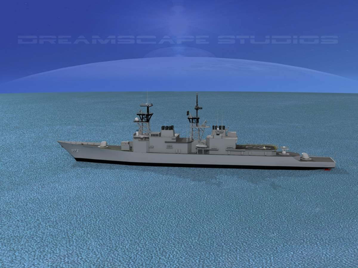 Spruance Class DD973 USS John Young - 3D Model by Dreamscape Studios