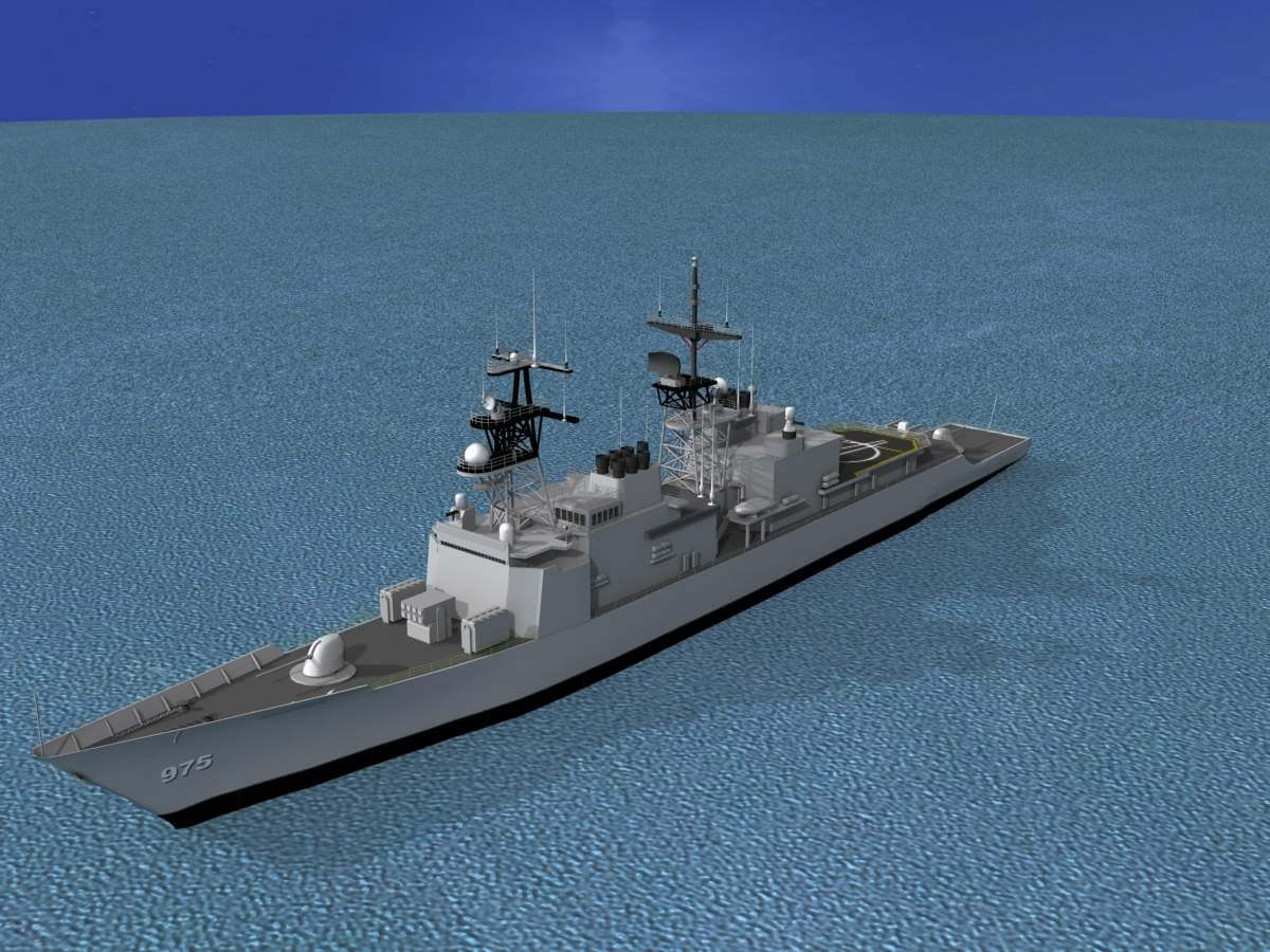 Spruance Class DD975 USS Obrien - 3D Model by Dreamscape Studios