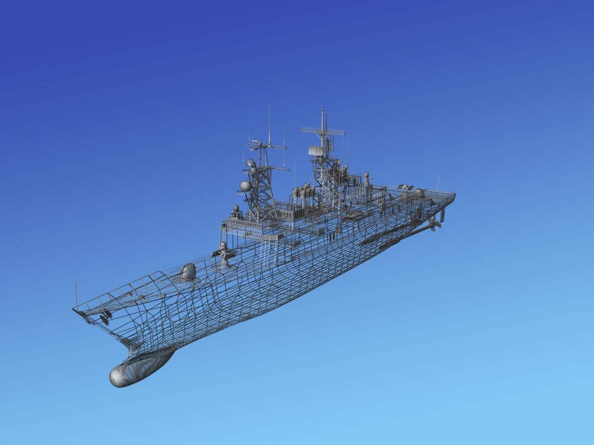 Spruance Class DD975 USS Obrien - 3D Model by Dreamscape Studios