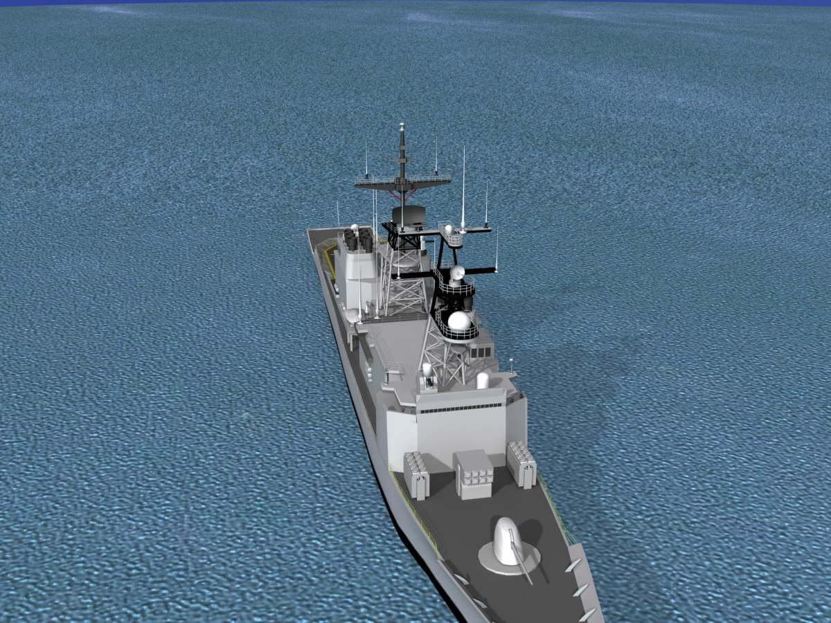 Spruance Class DD976 USS Merrill - 3D Model by Dreamscape Studios