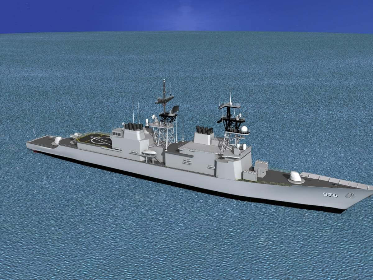 Spruance Class DD976 USS Merrill - 3D Model by Dreamscape Studios
