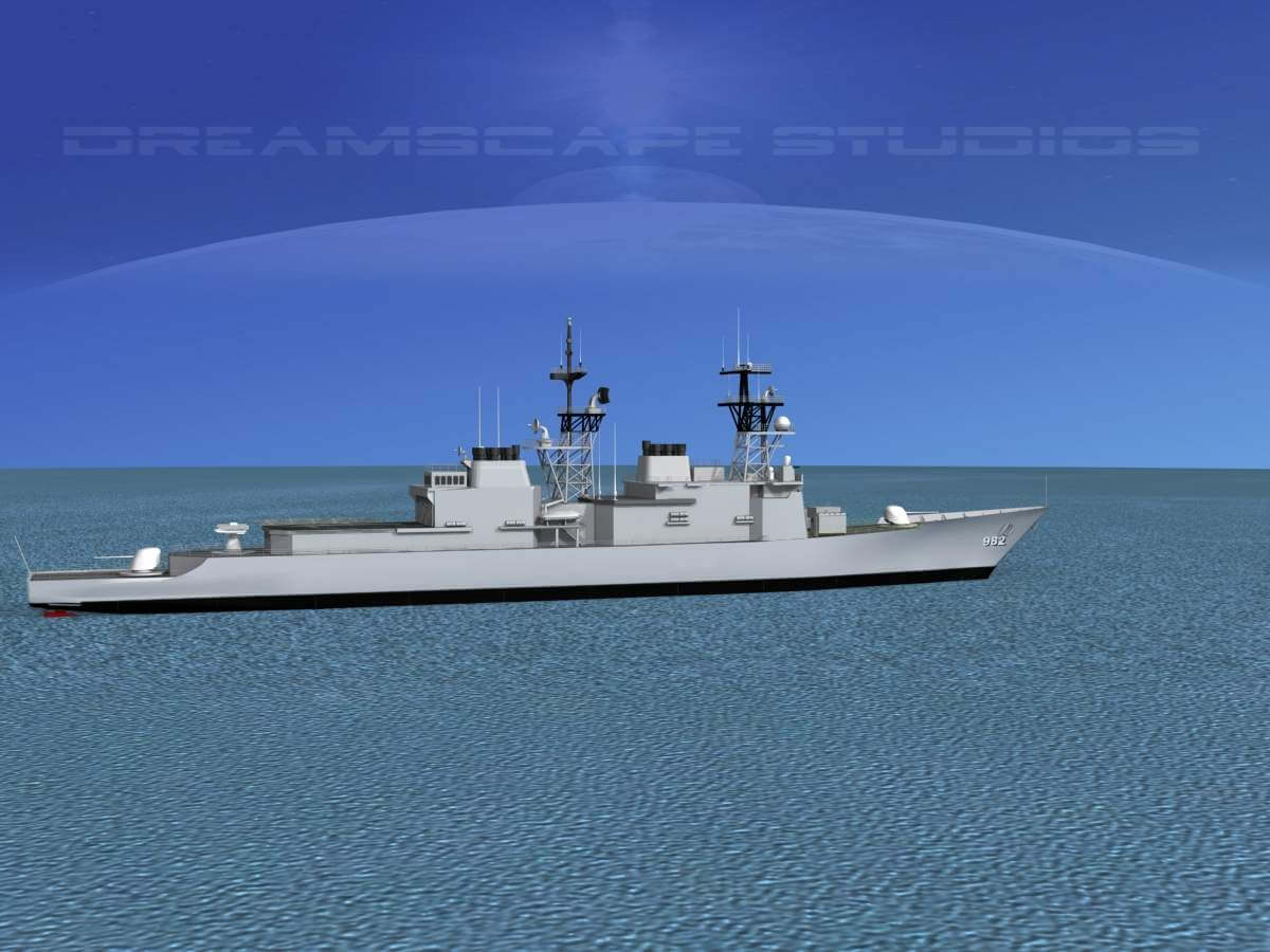 Spruance Class DD982 USS Nicholson - 3D Model by Dreamscape Studios