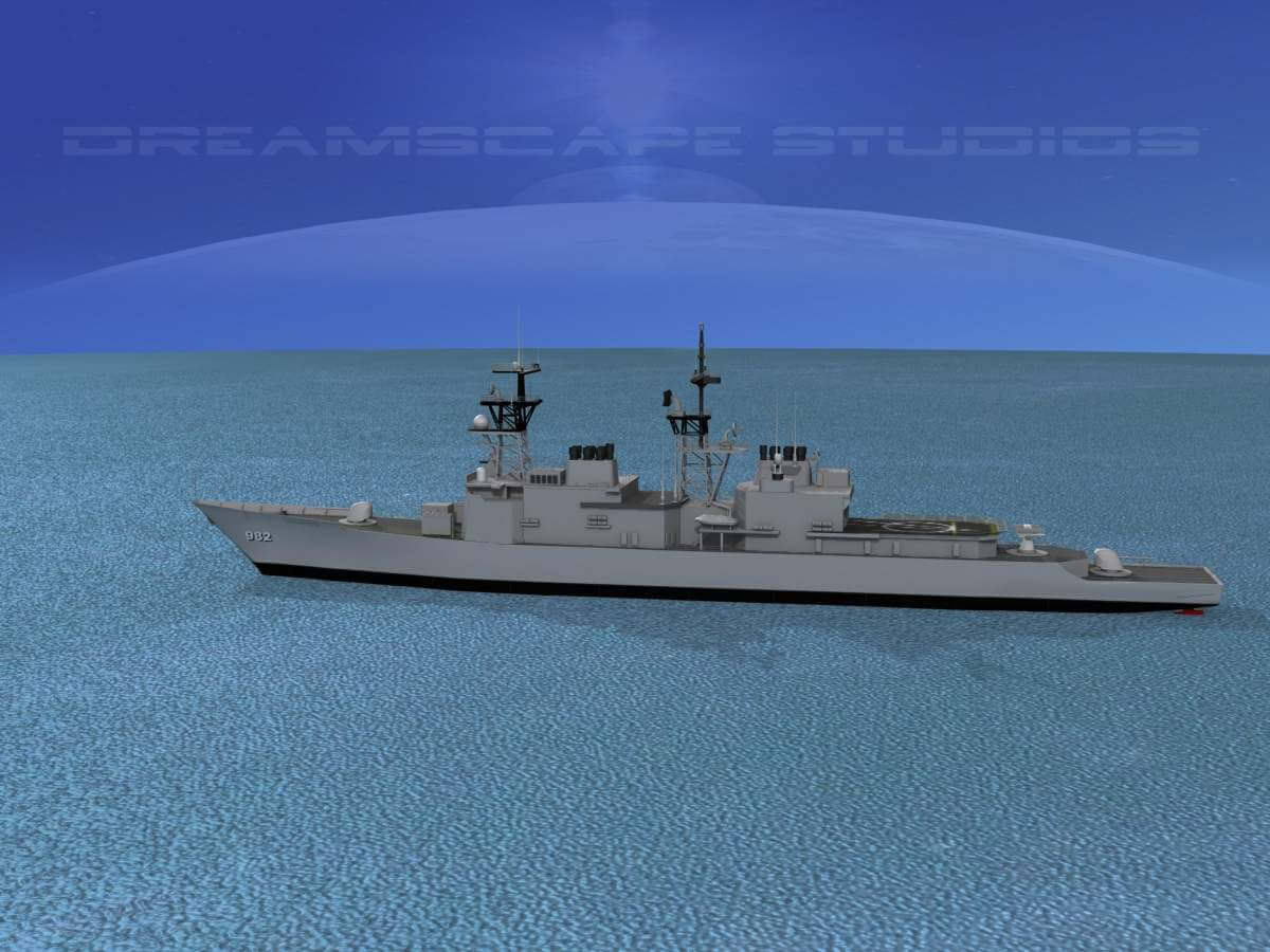 Spruance Class DD982 USS Nicholson - 3D Model by Dreamscape Studios