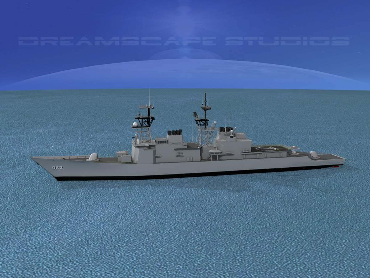 Spruance Class DD982 USS Nicholson - 3D Model by Dreamscape Studios