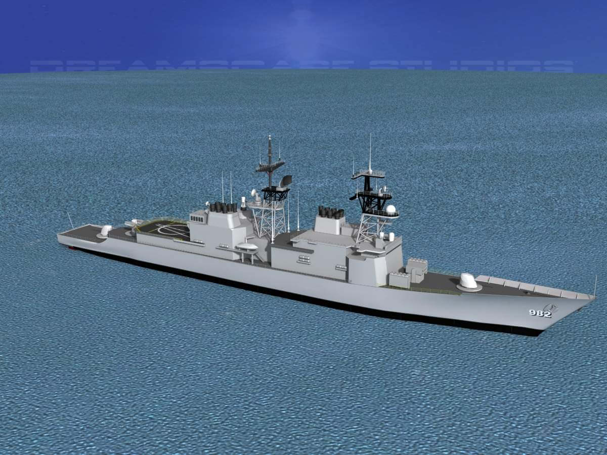 Spruance Class DD982 USS Nicholson - 3D Model by Dreamscape Studios