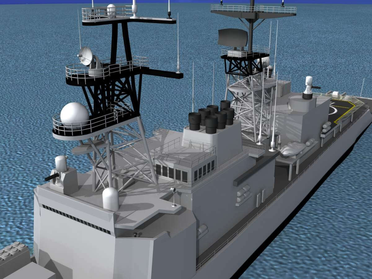 Spruance Class DD982 USS Nicholson - 3D Model by Dreamscape Studios
