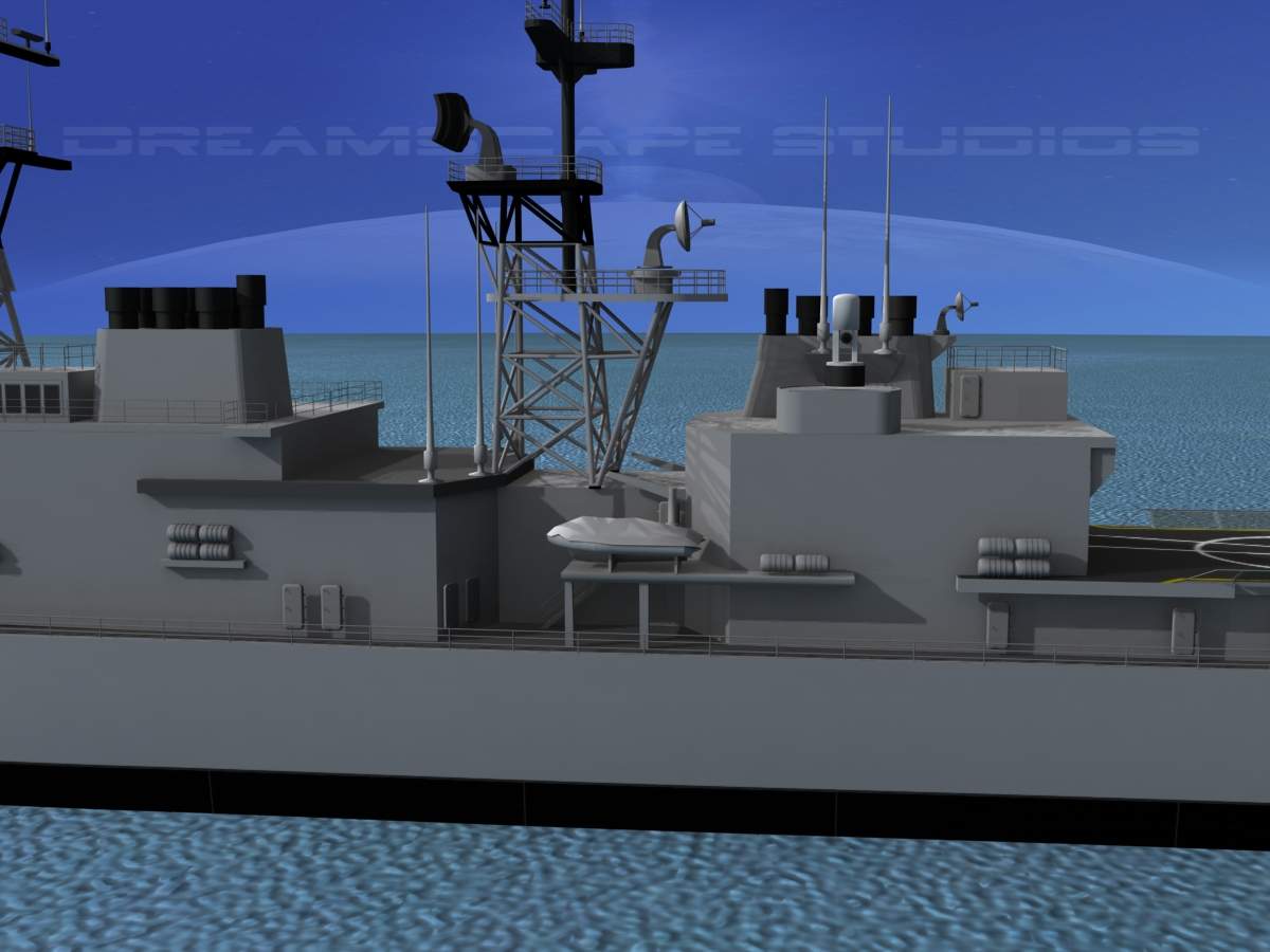 Spruance Class DD982 USS Nicholson - 3D Model by Dreamscape Studios