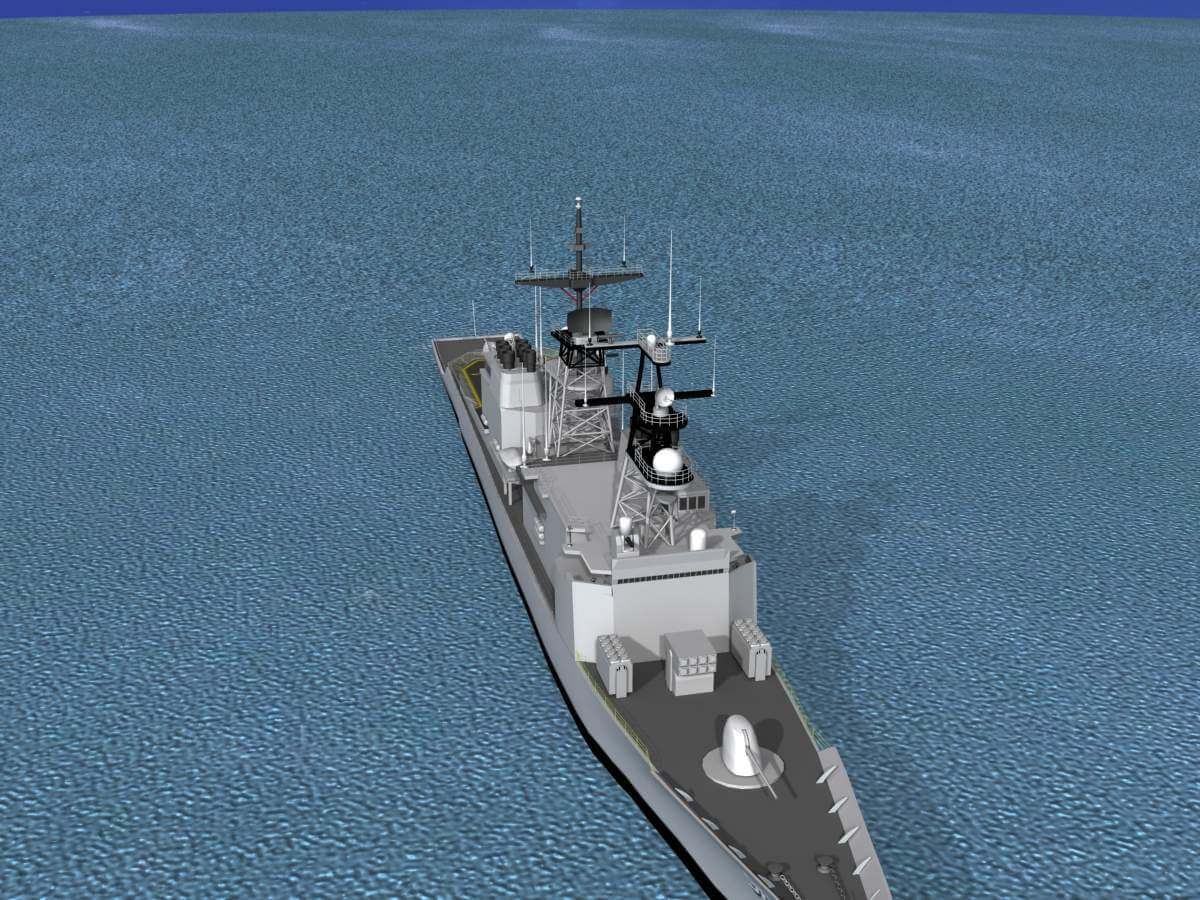 Spruance Class DD984 USS Leftwich - 3D Model by Dreamscape Studios