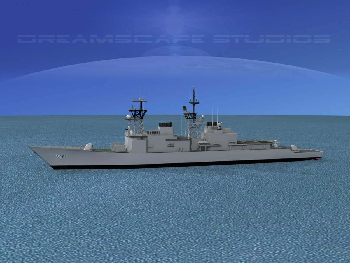 Spruance Class DD997 USS Hayler - 3D Model by Dreamscape Studios