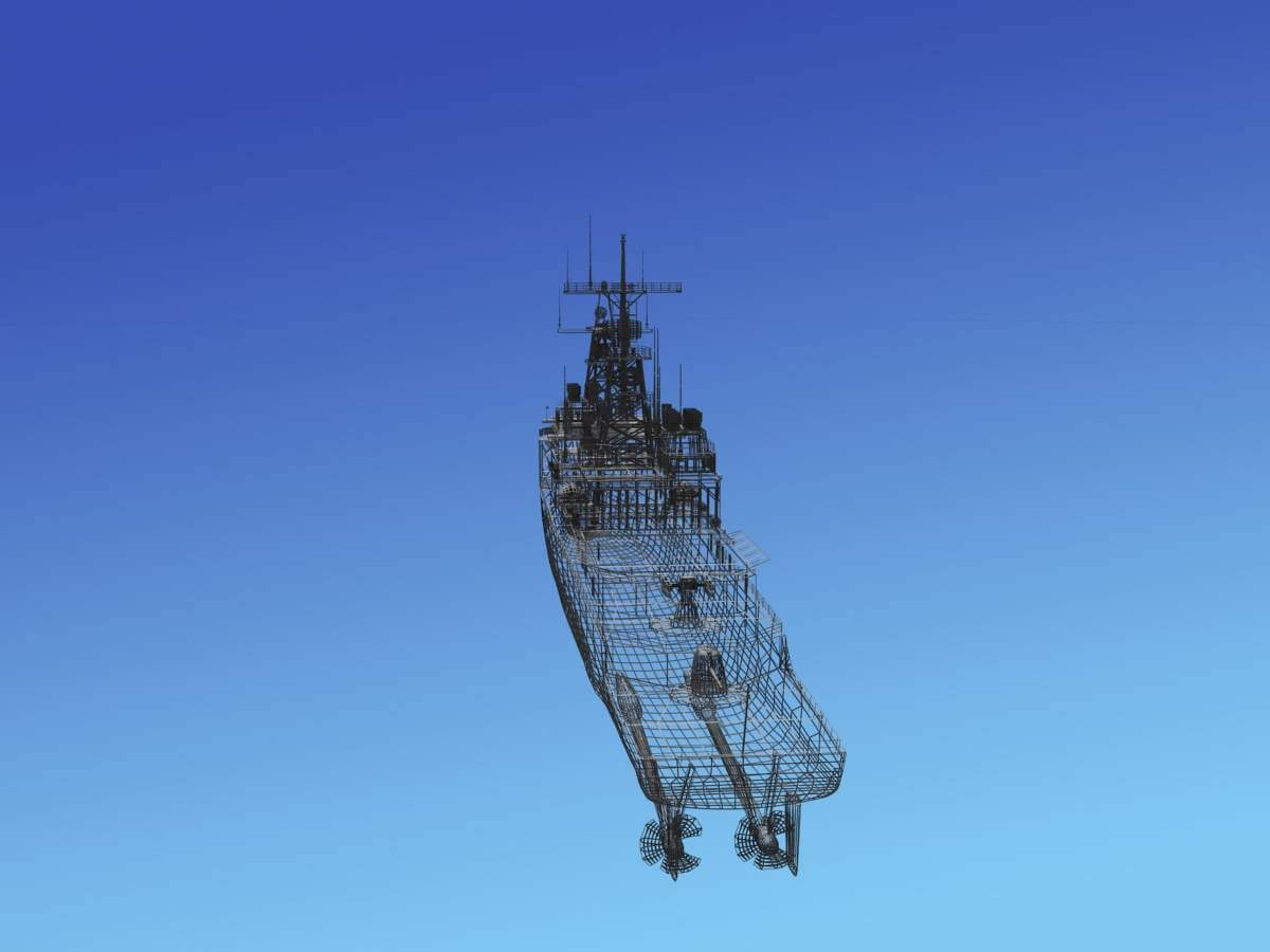 Spruance Class DD997 USS Hayler - 3D Model by Dreamscape Studios