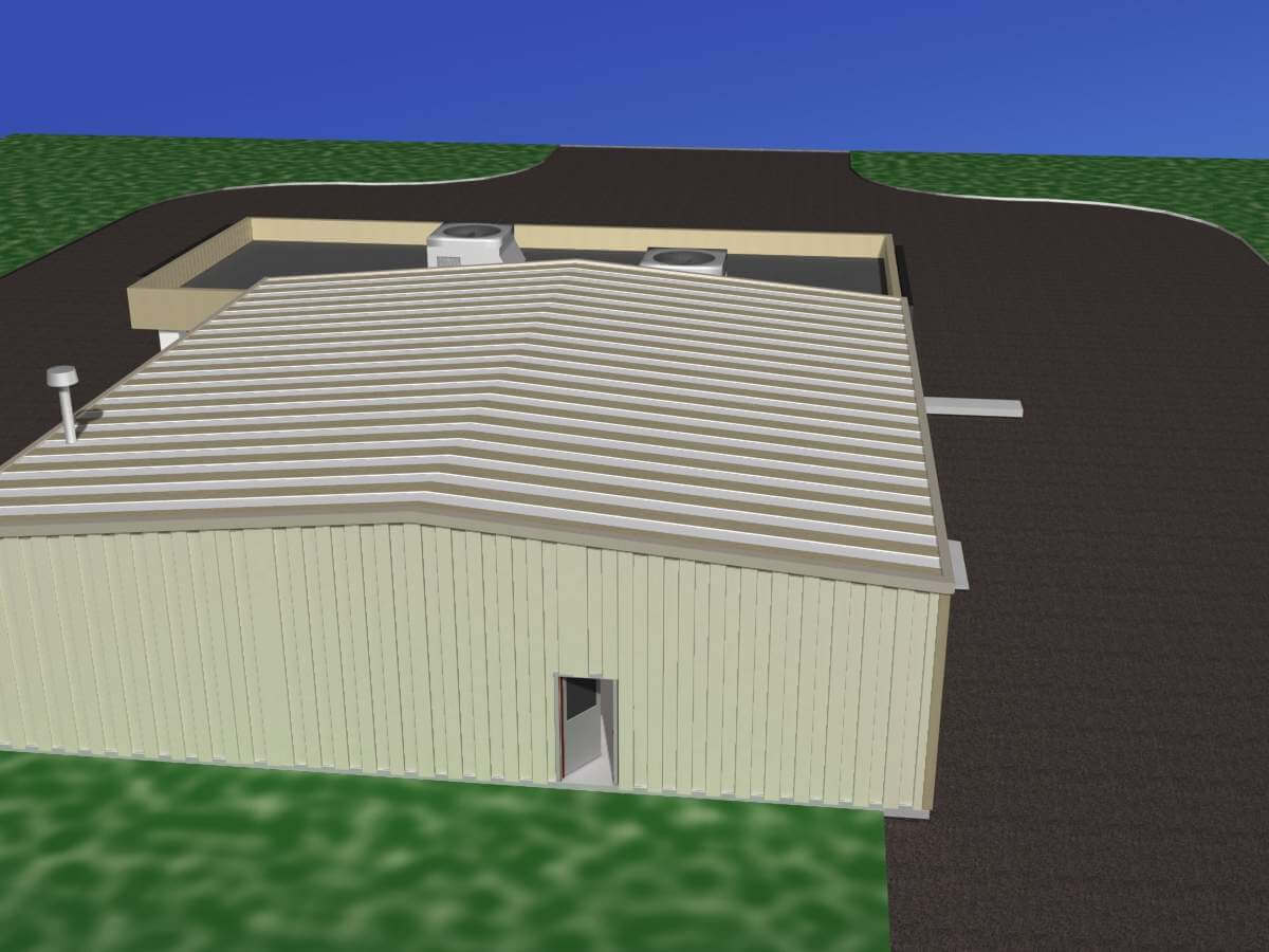 Steel Building and Office - 3D Model by Dreamscape Studios