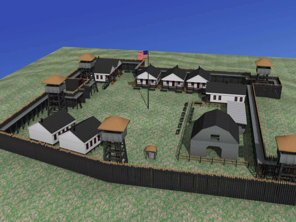 Stockade Fort - 3D Model by Dreamscape Studios