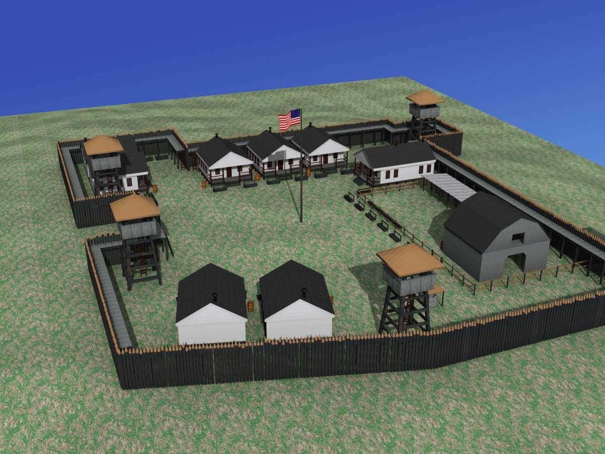 Stockade Fort - 3D Model by Dreamscape Studios