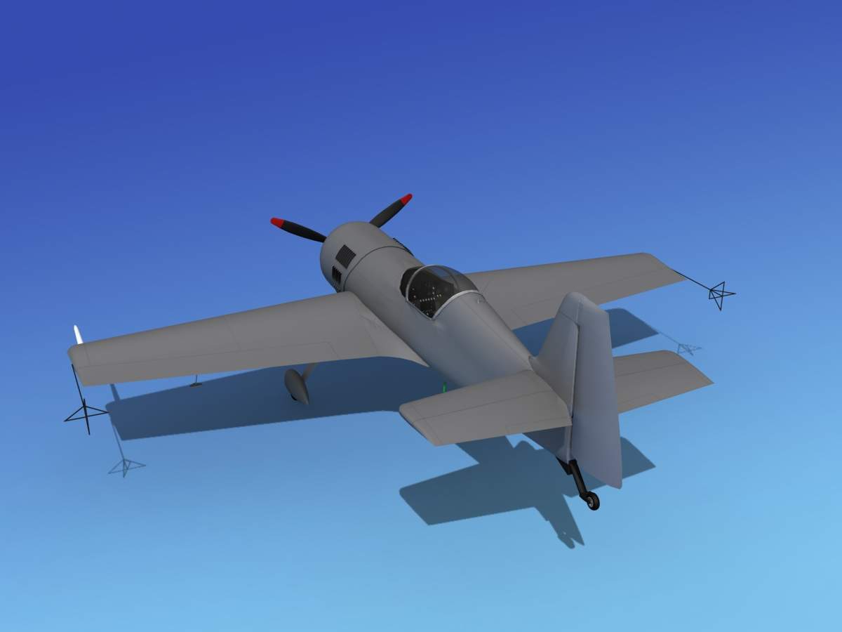 Sukhoi SU-26 Aerobat Bare Metal 3D Model by Dreamscape Studios