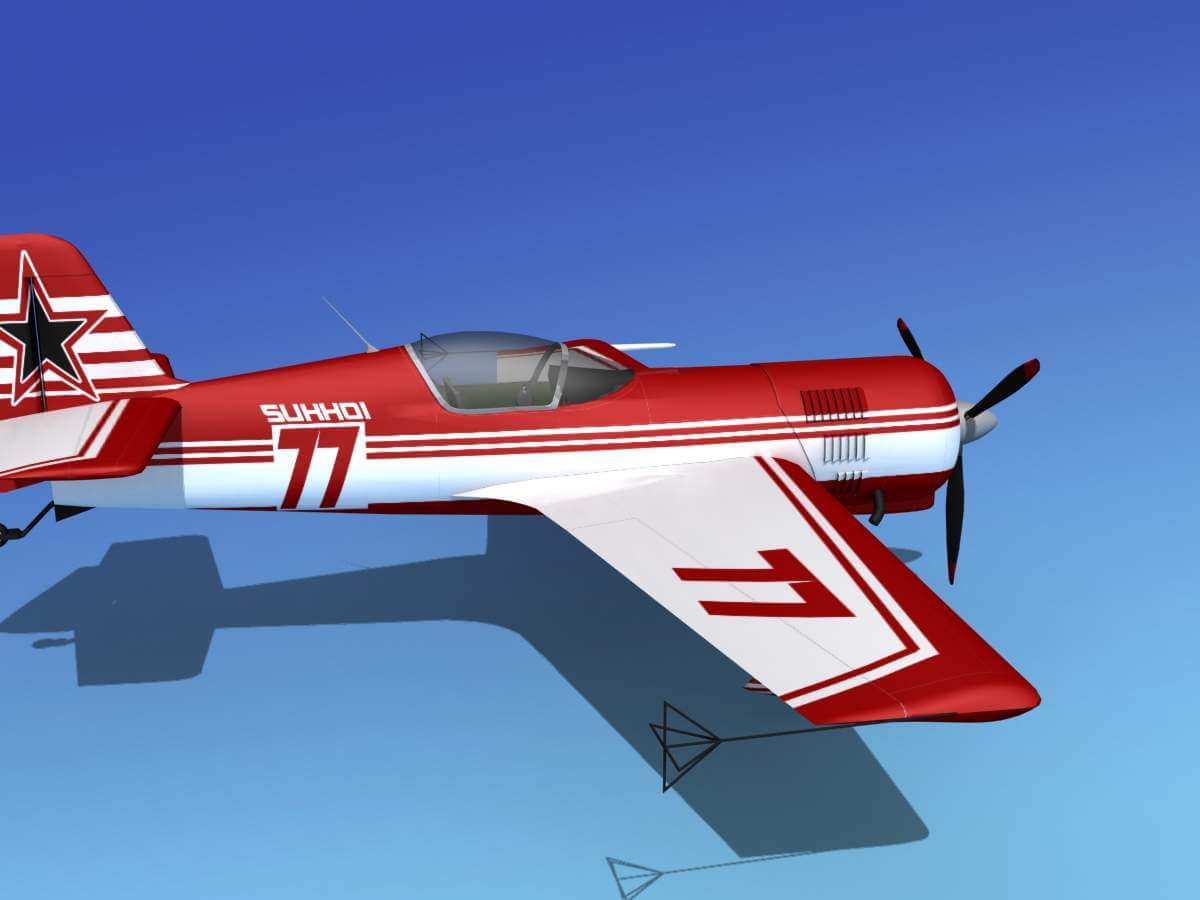 Sukhoi SU-26 Aerobat V01 3D Model by Dreamscape Studios