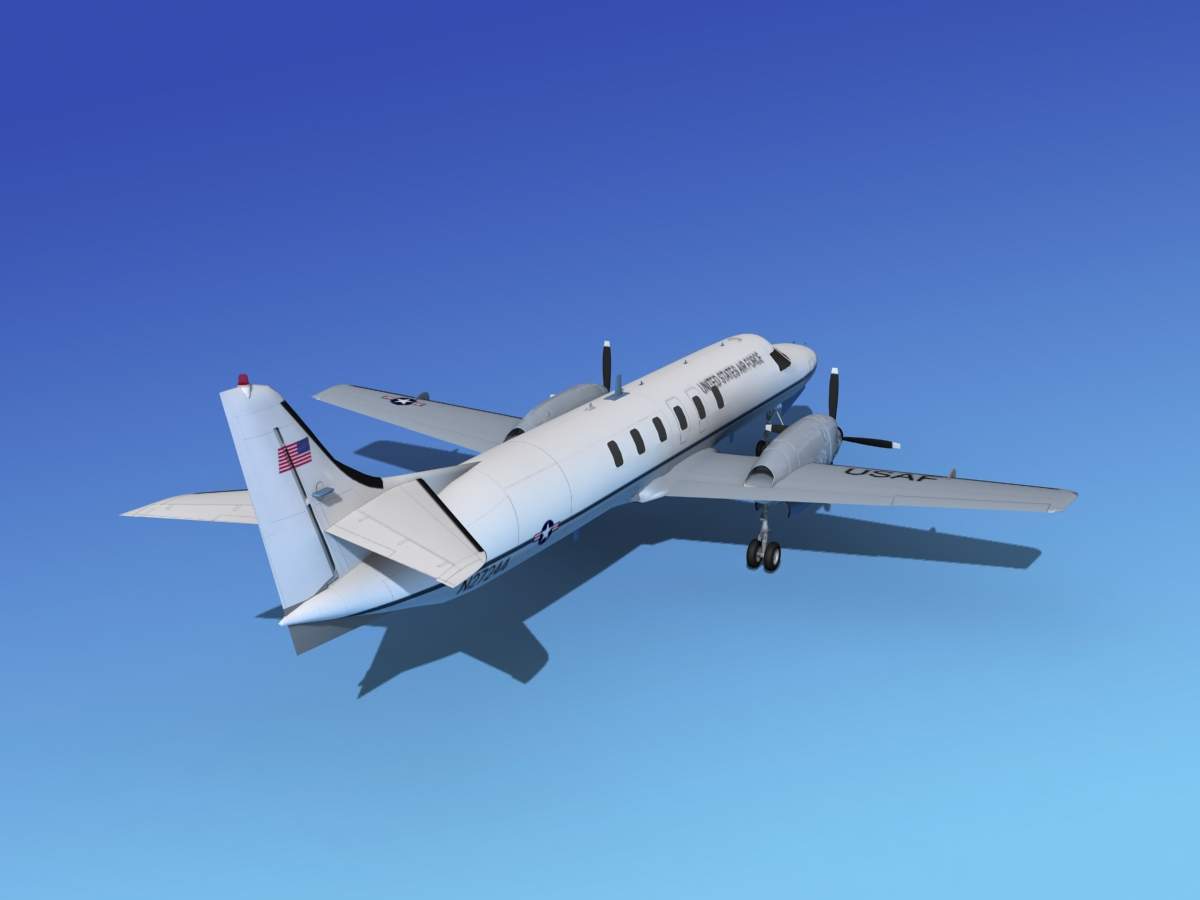 Swearingen C-26 Metroliner II V05 USAF 3 3D Model by Dreamscape Studios