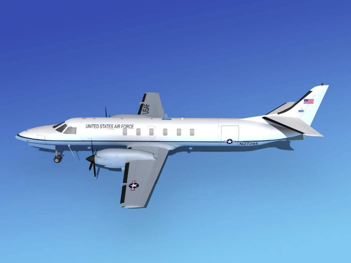 Swearingen C-26 Metroliner II V05 USAF 3 3D Model by Dreamscape Studios