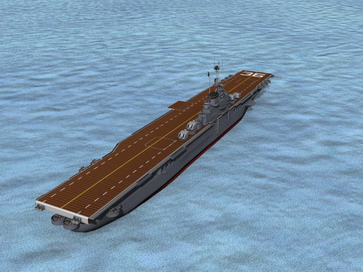 Ticonderoga Class Carrier CV-36 USS Antietam 3D Model by Dreamscape Studios