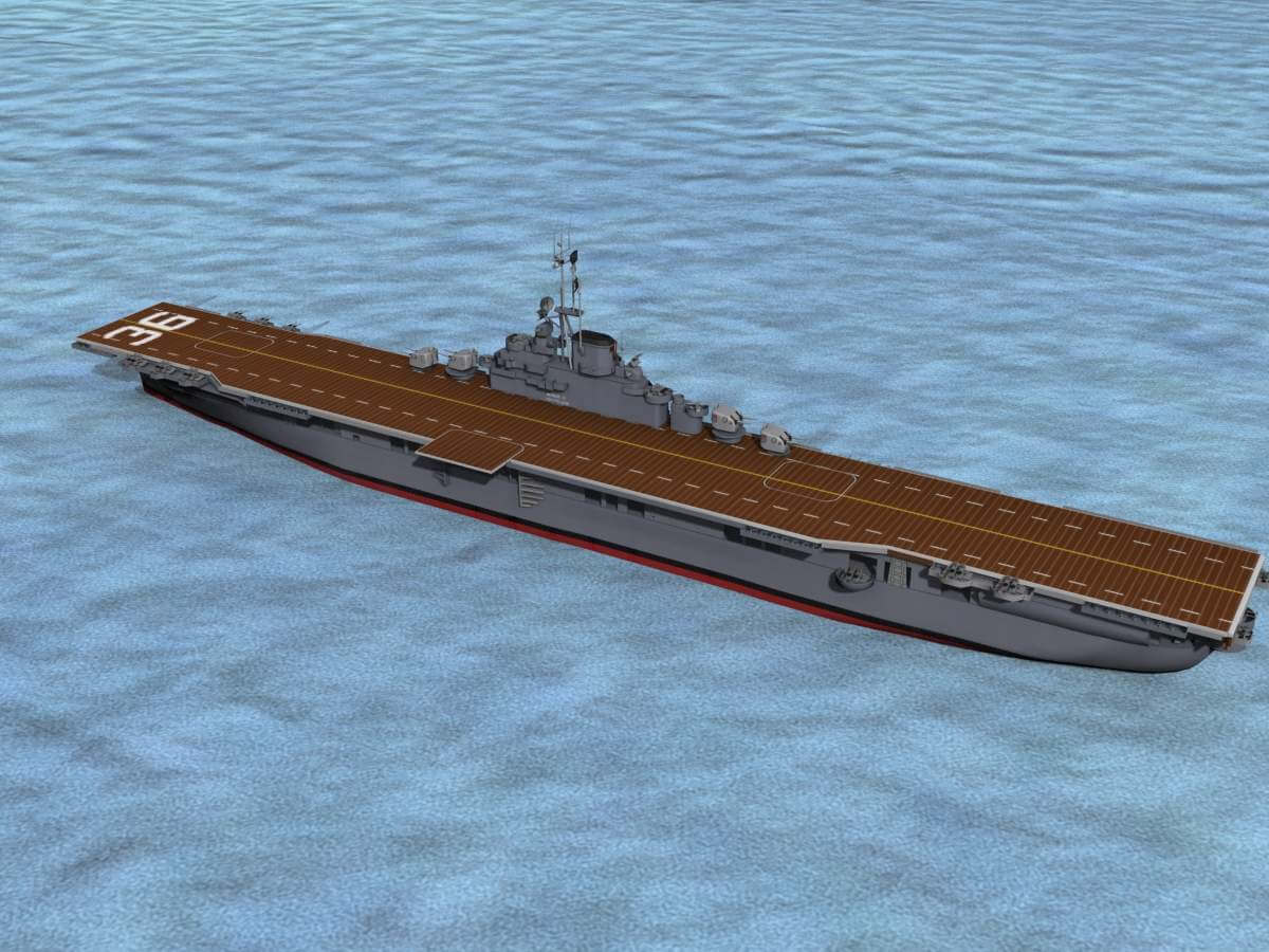 Ticonderoga Class Carrier CV-36 USS Antietam 3D Model by Dreamscape Studios