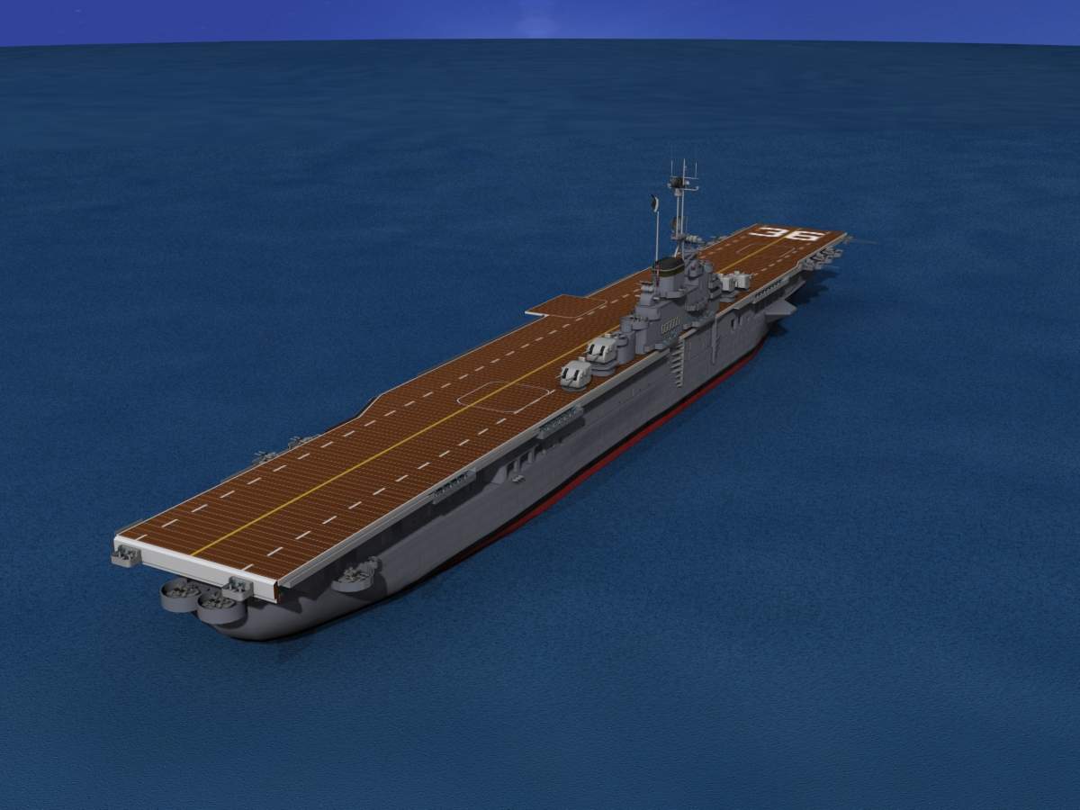 Ticonderoga Class Carrier CV36 USS Antietam - 3D Model by Dreamscape ...
