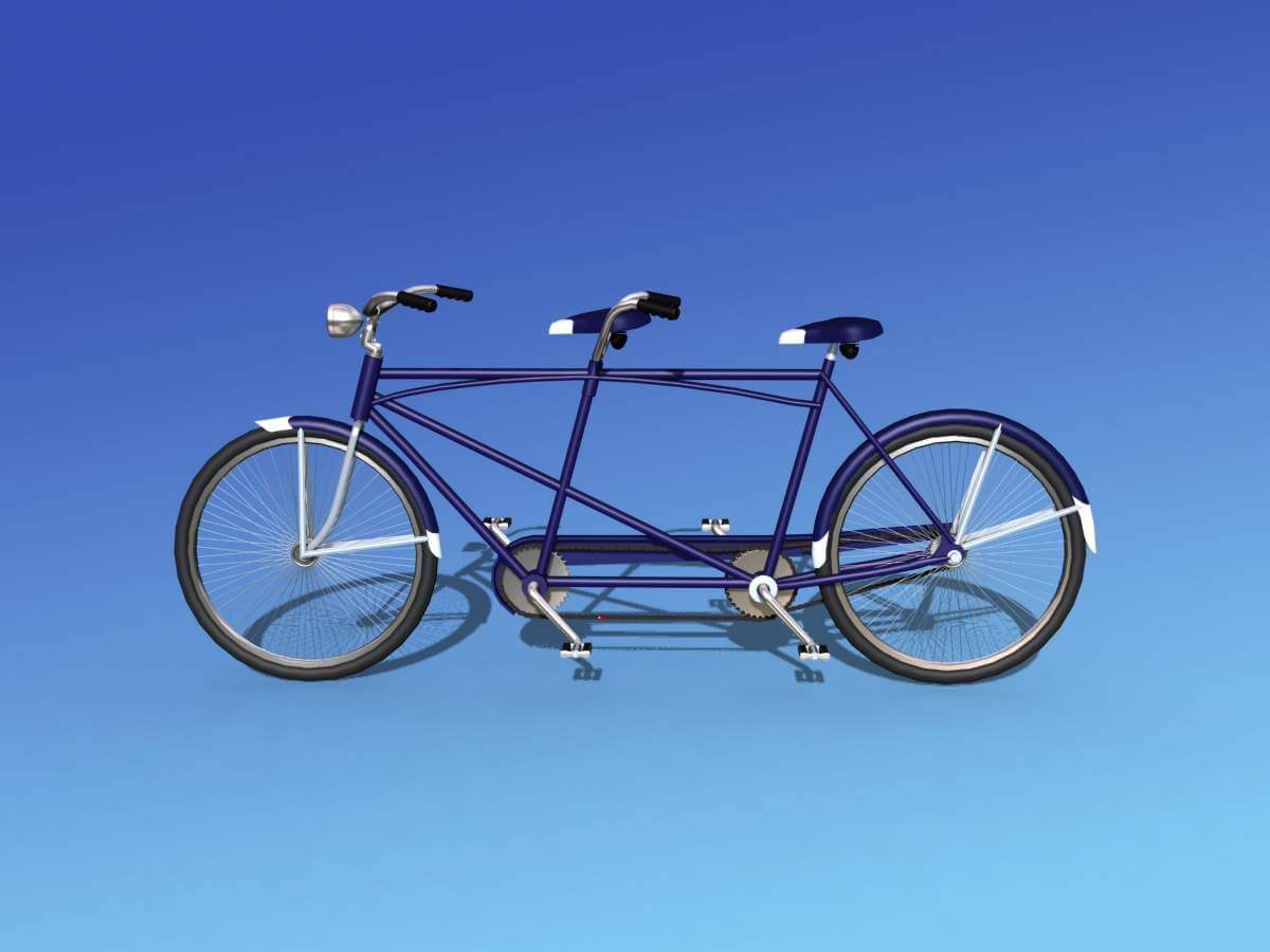 Two Seat Bike - 3D Model by Dreamscape Studios