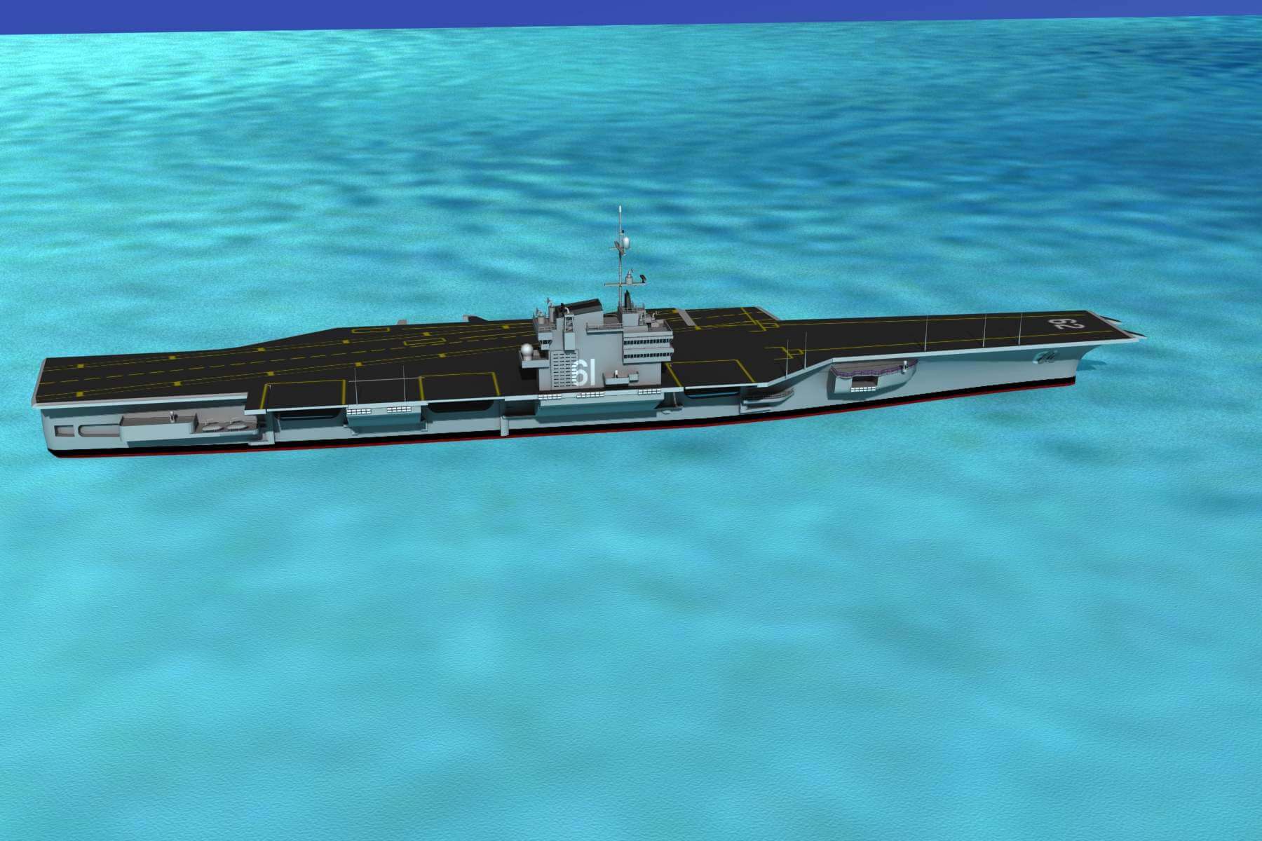 USS Ranger CV61 - 3D Model by Dreamscape Studios