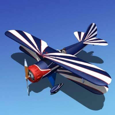 WACO YMF-5 V06 3D Model by Dreamscape Studios