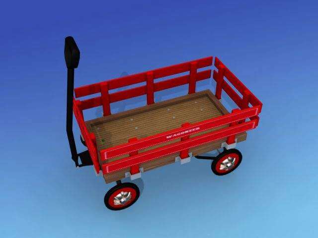 Wooden Wagon - 3D Model by Dreamscape Studios