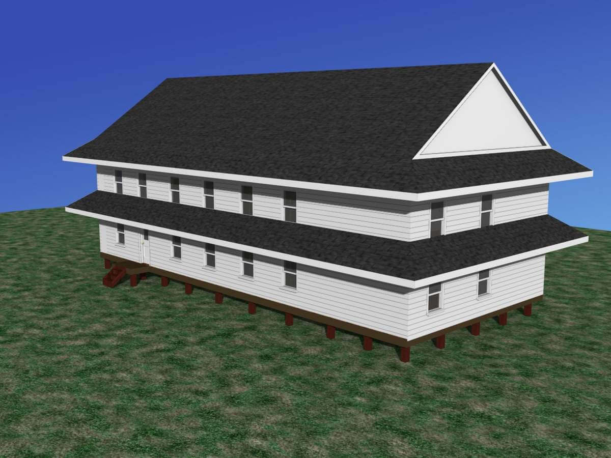 WWII Barracks - 3D Model by Dreamscape Studios