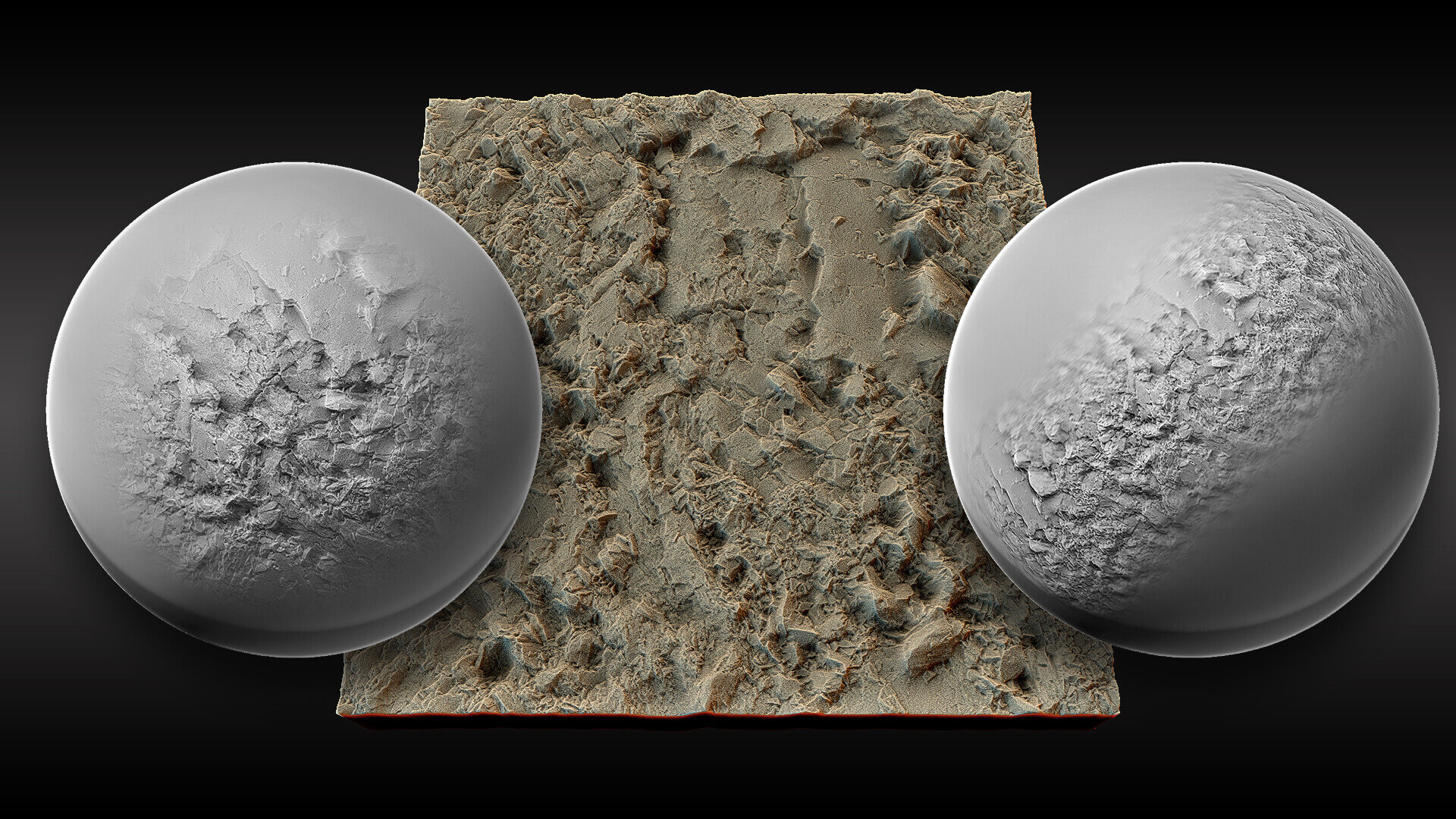 HQ Terrain/Rock Sculpt Seamless Zbrush Brushes + Alphas V1 - Brush or ...
