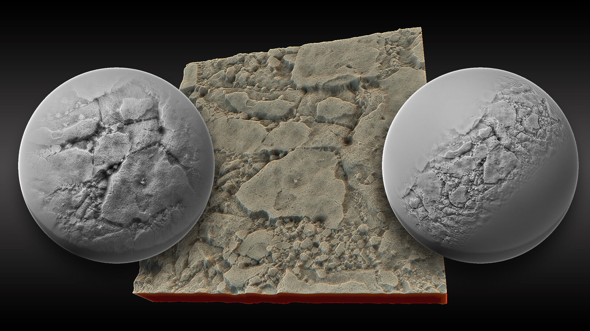 HQ Terrain/Rock Sculpt Seamless Zbrush Brushes + Alphas V1 - Brush or ...