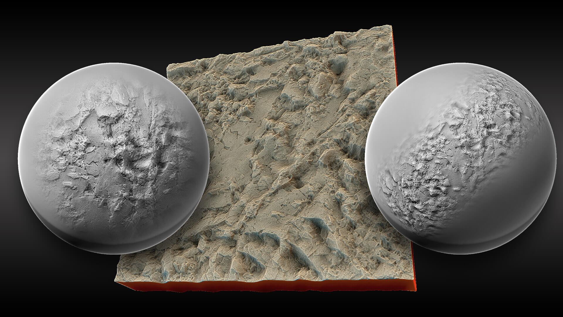 HQ Terrain/Rock Sculpt Seamless Zbrush Brushes + Alphas V1 - Brush or ...