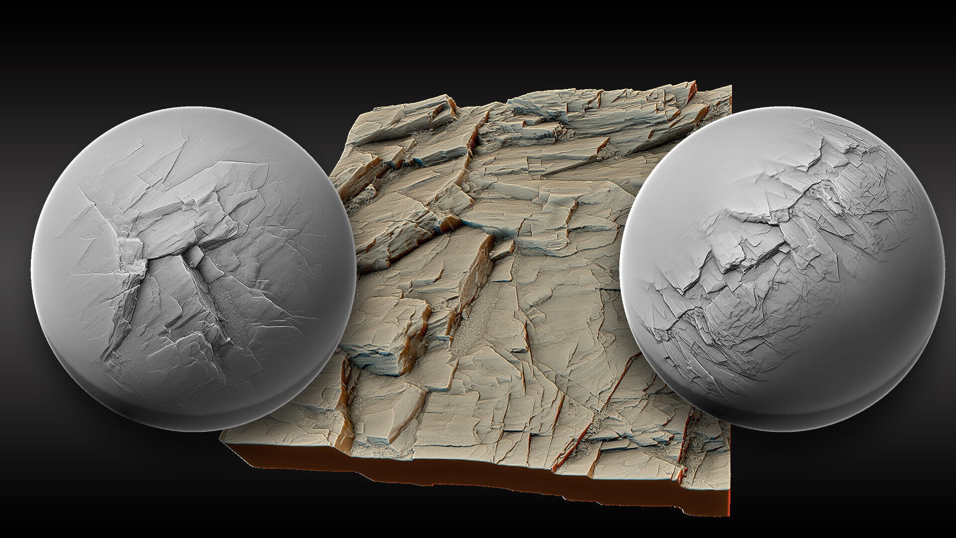 HQ Terrain/Rock Sculpt Seamless Zbrush Brushes + Alphas V1 - Brush or ...
