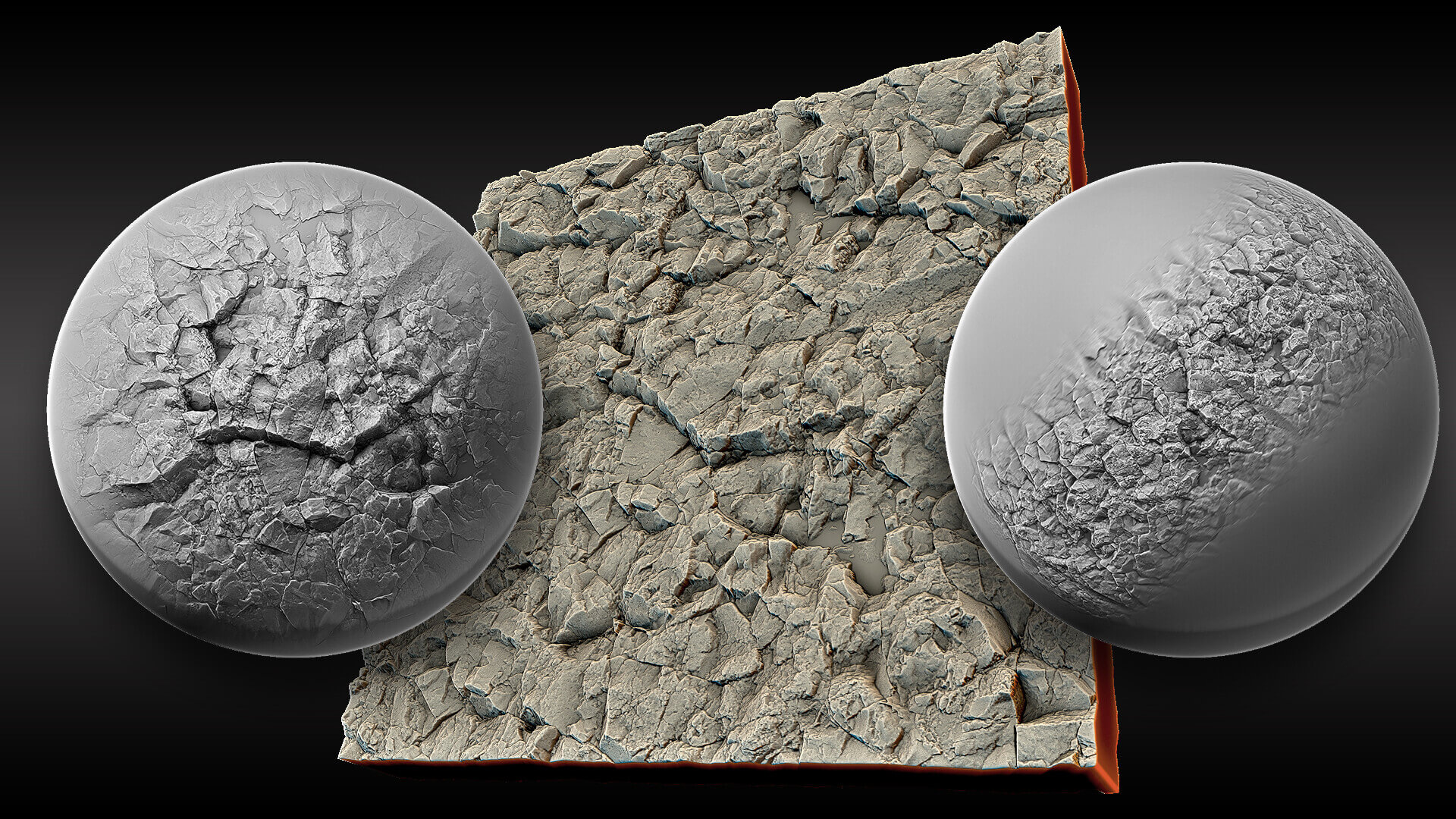 HQ Terrain/Rock Sculpt Seamless Zbrush Brushes + Alphas V1 - Brush or ...