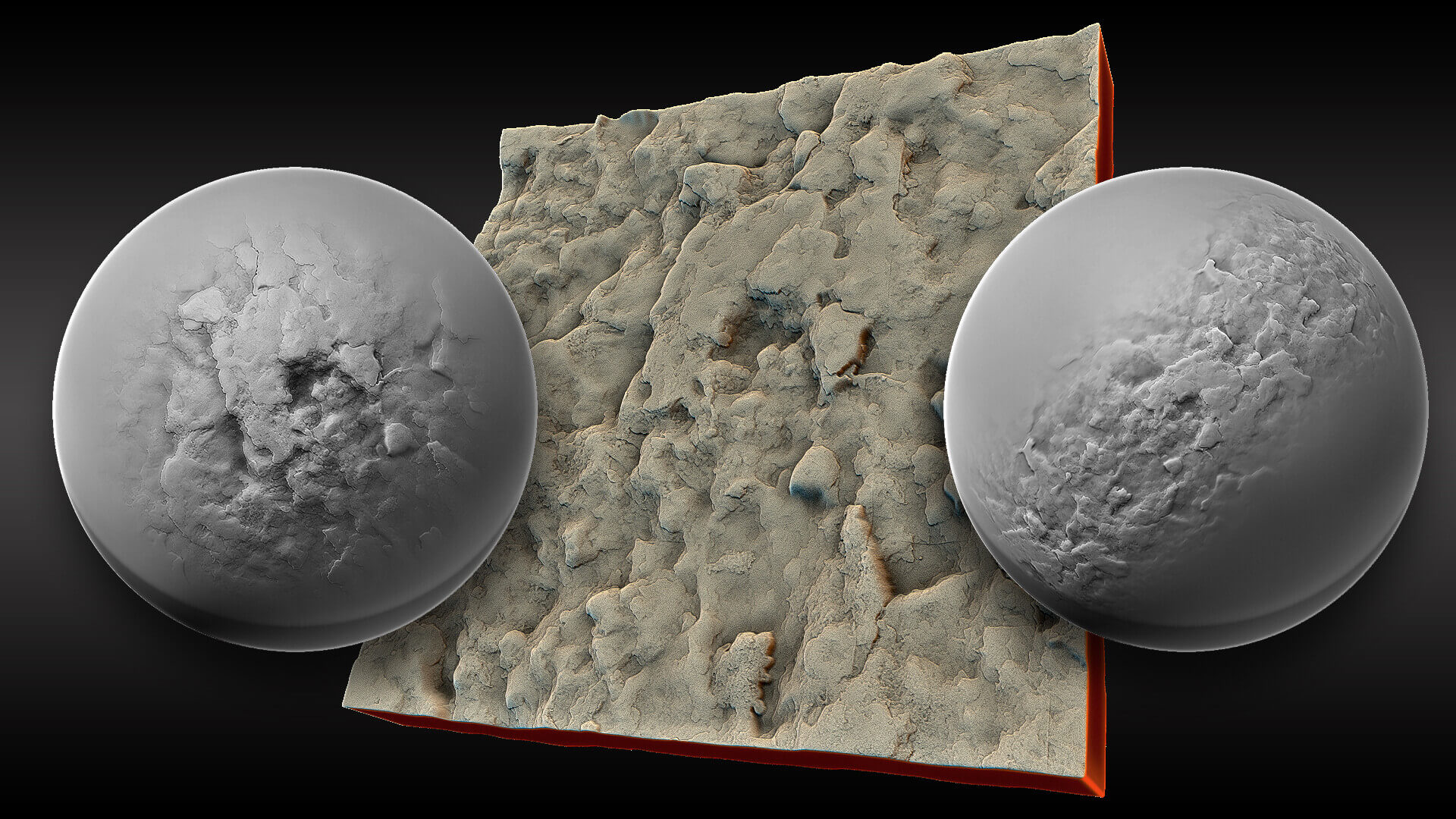 HQ Terrain/Rock Sculpt Seamless Zbrush Brushes + Alphas V1 - Brush or ...