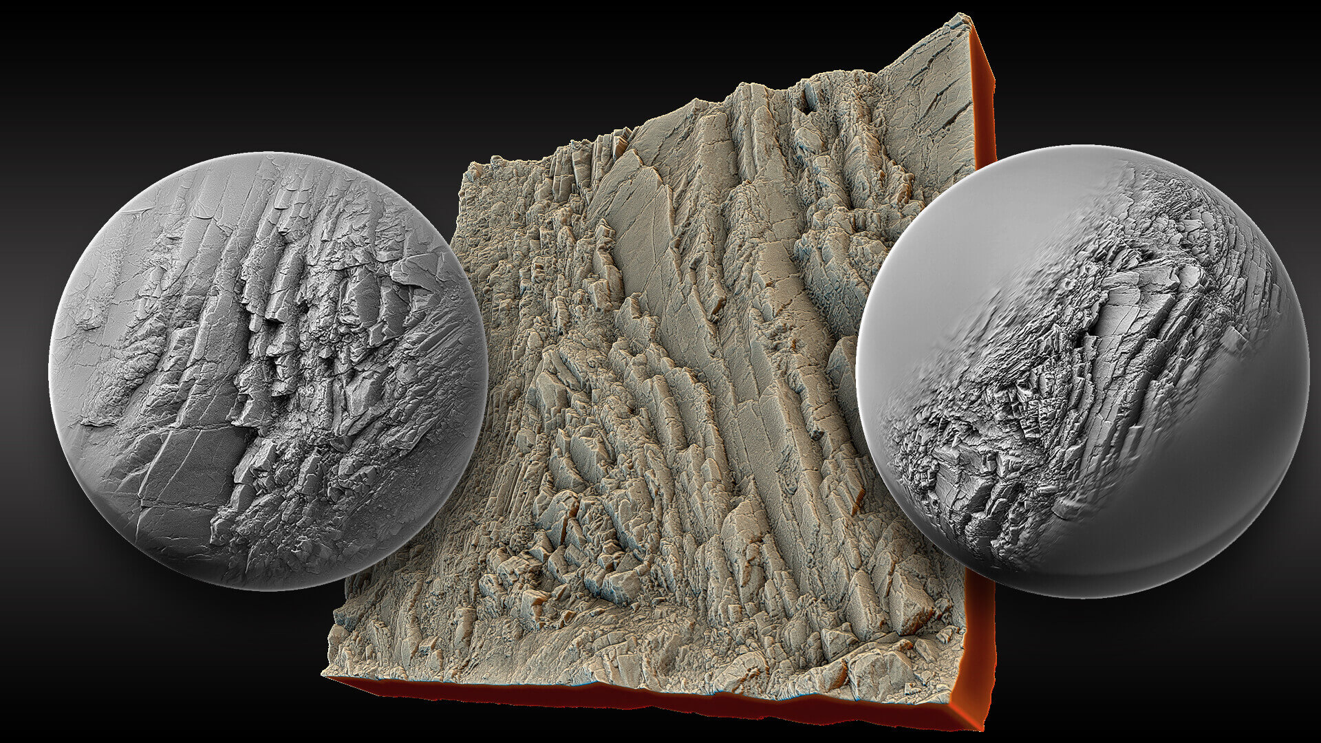 HQ Terrain/Rock Sculpt Seamless Zbrush Brushes + Alphas V1 - Brush or ...