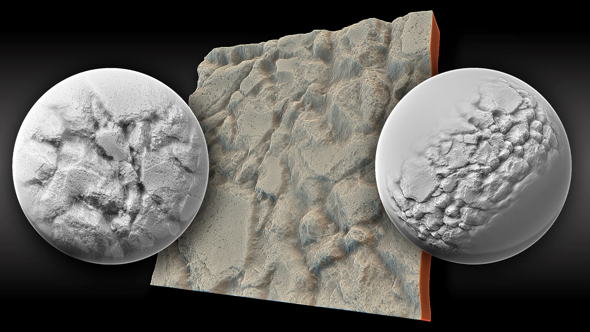 HQ Terrain/Rock Sculpt Seamless Zbrush Brushes + Alphas V3 - Brush or ...