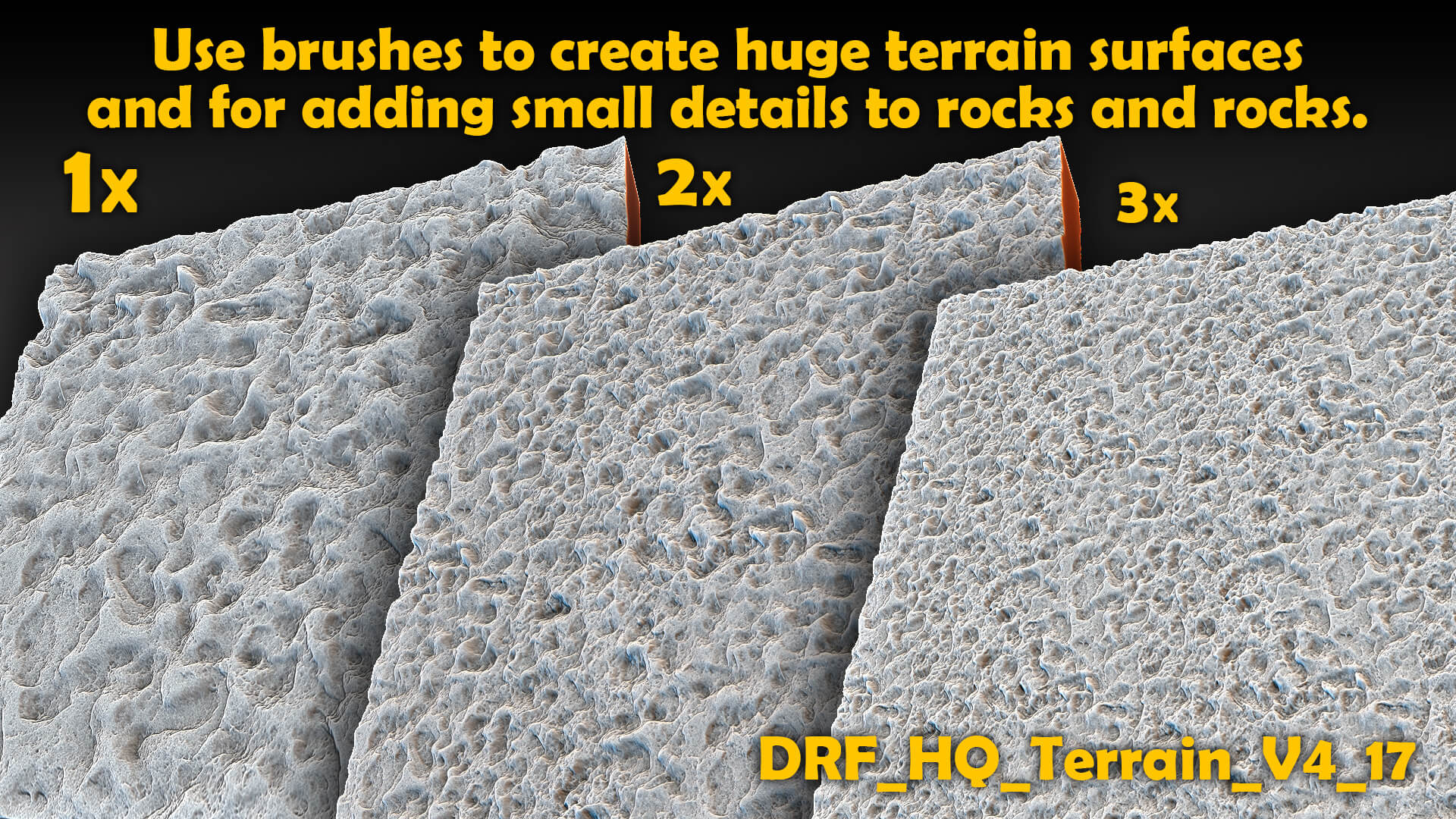 HQ Terrain/Rock Sculpt Seamless Zbrush Brushes + Alphas V4 - Brush or ...