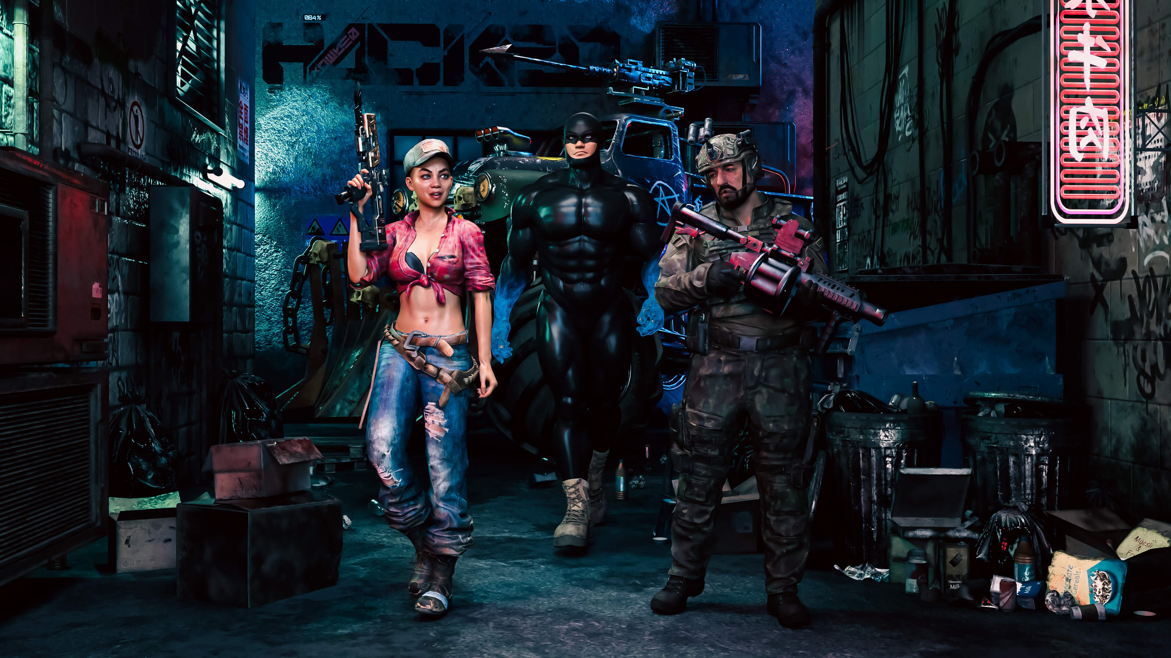 Destroyer Squad 3D Render, Digital Art by Drina