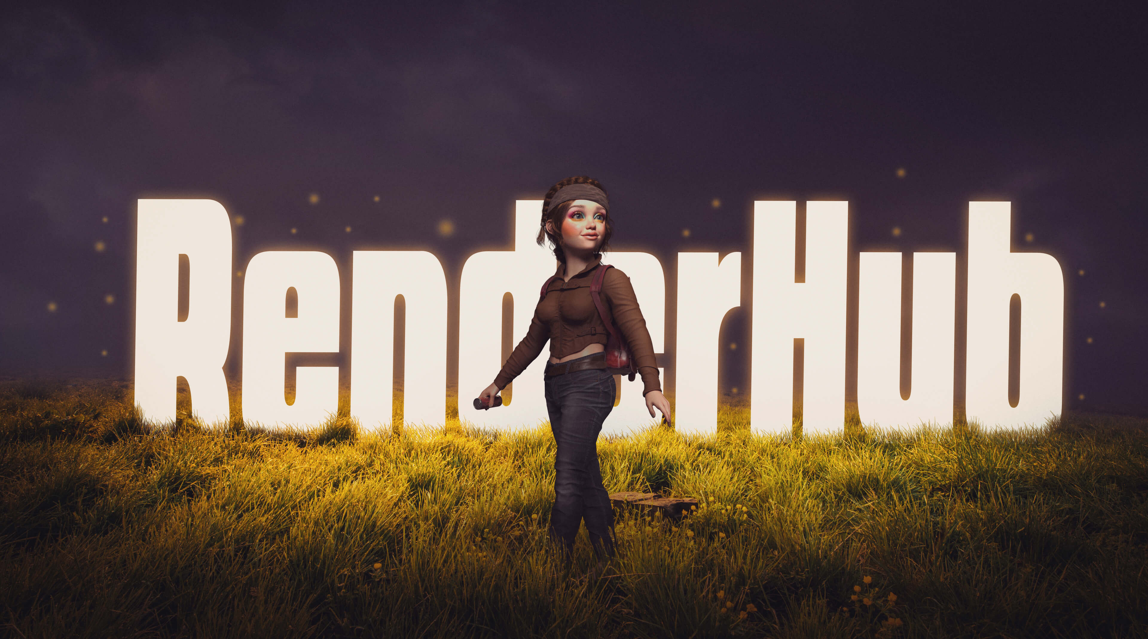 Explorer in action 3D Render, Digital Art by Drina