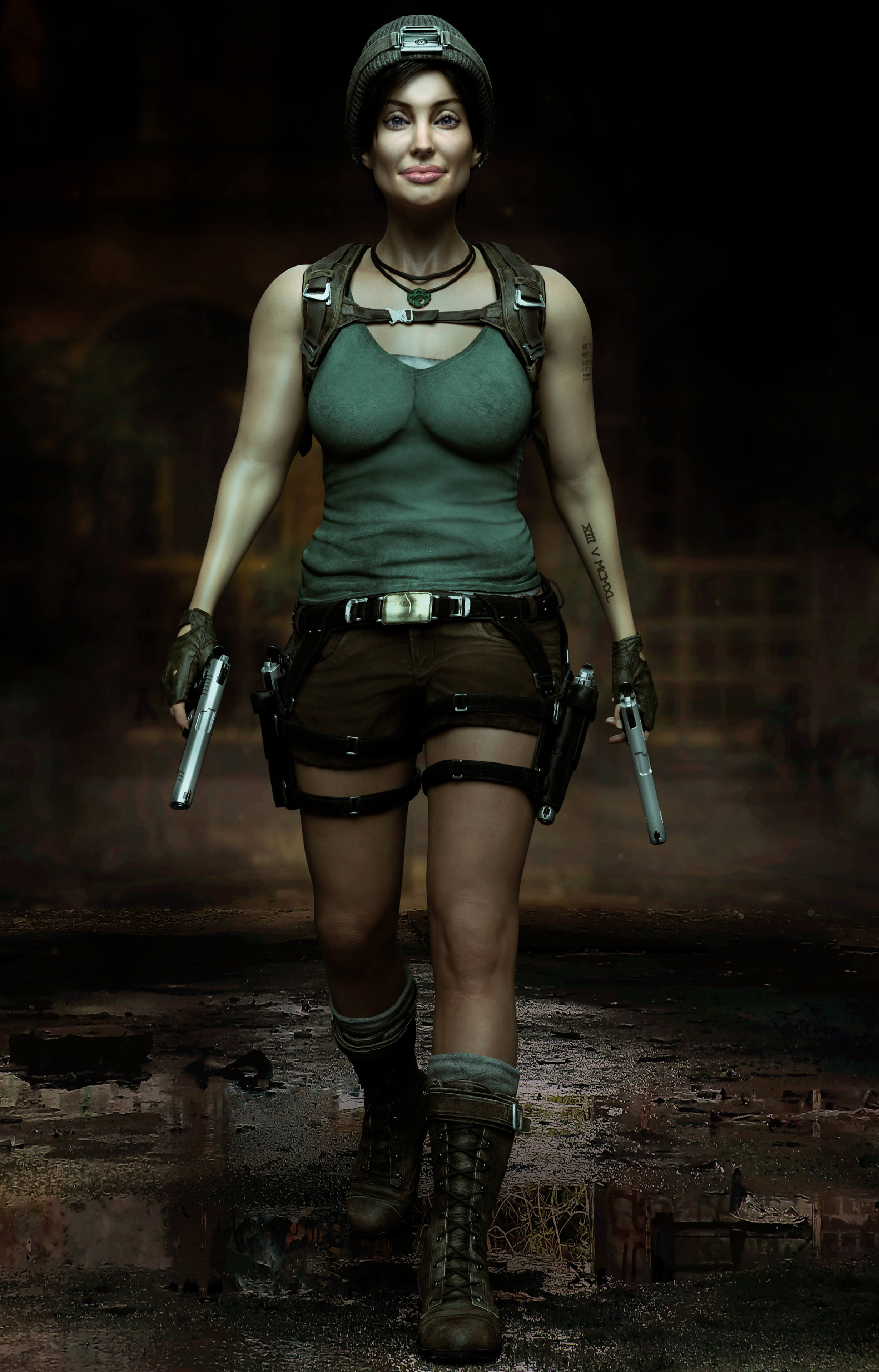Lara 3D Render, Digital Art by Drina